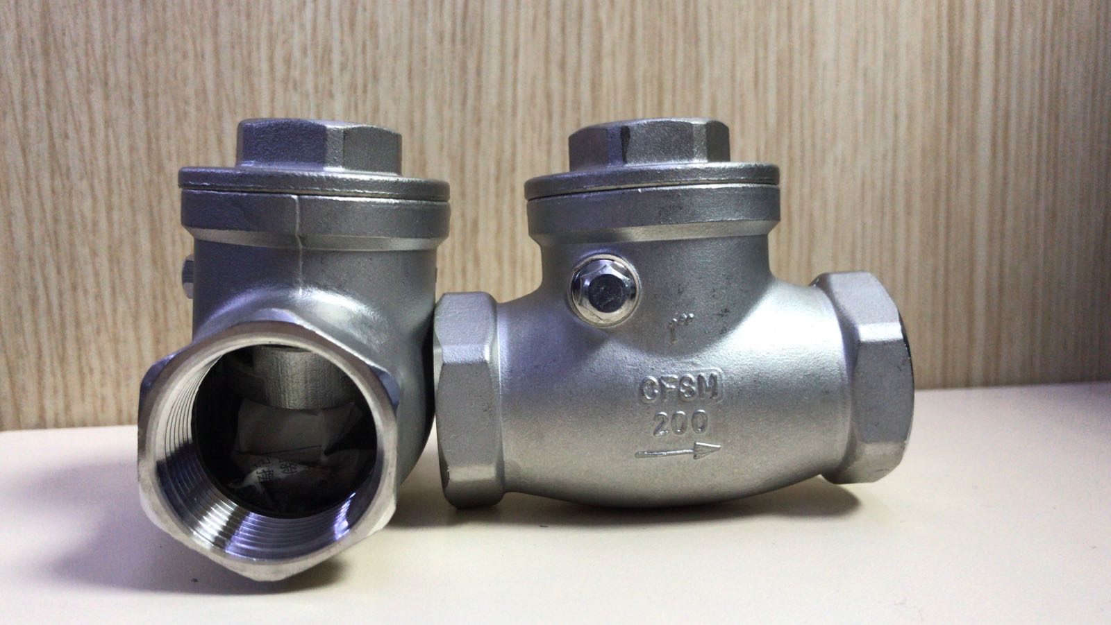 Stainless Full Port Threaded Swing Check Valve